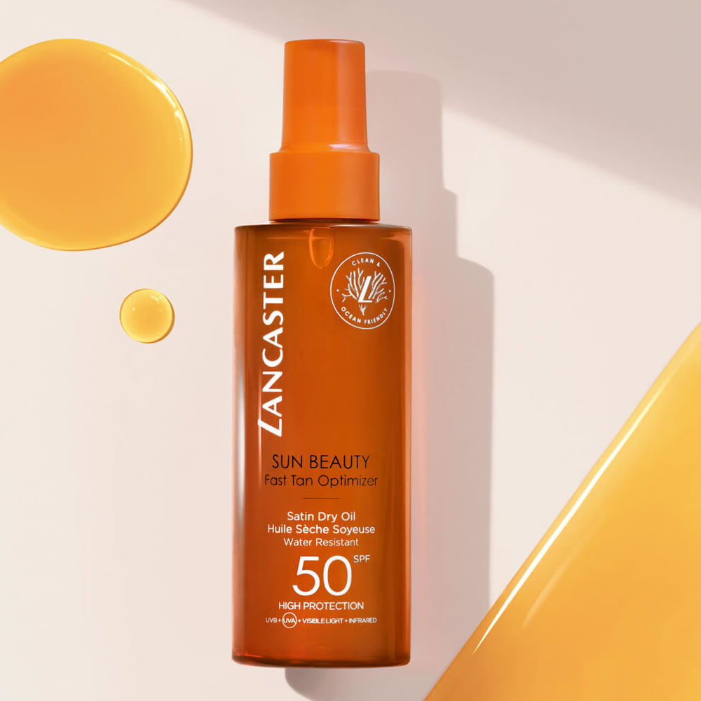 Lancaster Sun Beauty Fast Tan Optimizer Satin Dry Oil SPF 50 150ml ...