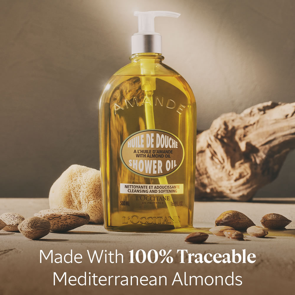 L'Occitane Almond Shower Oil 500ml - scentubeauty.co.uk