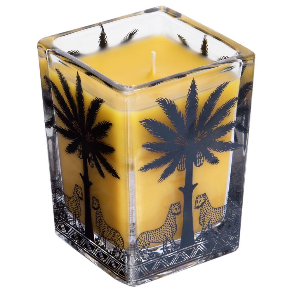 Large square glass candle holders store